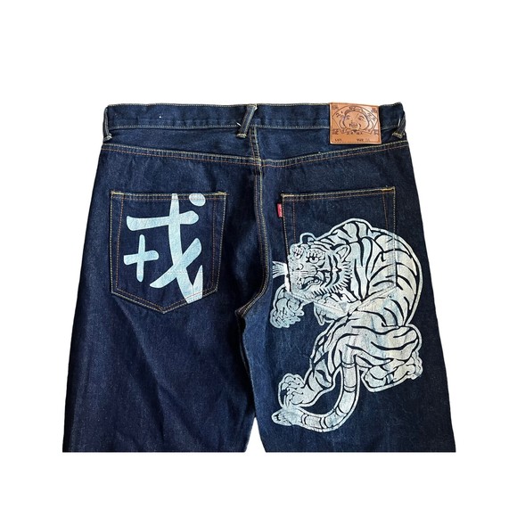 Evisu | Jeans | Vintage Evisu Painted Tiger Denim Pants Jeans Size 36 Rare | Poshmark